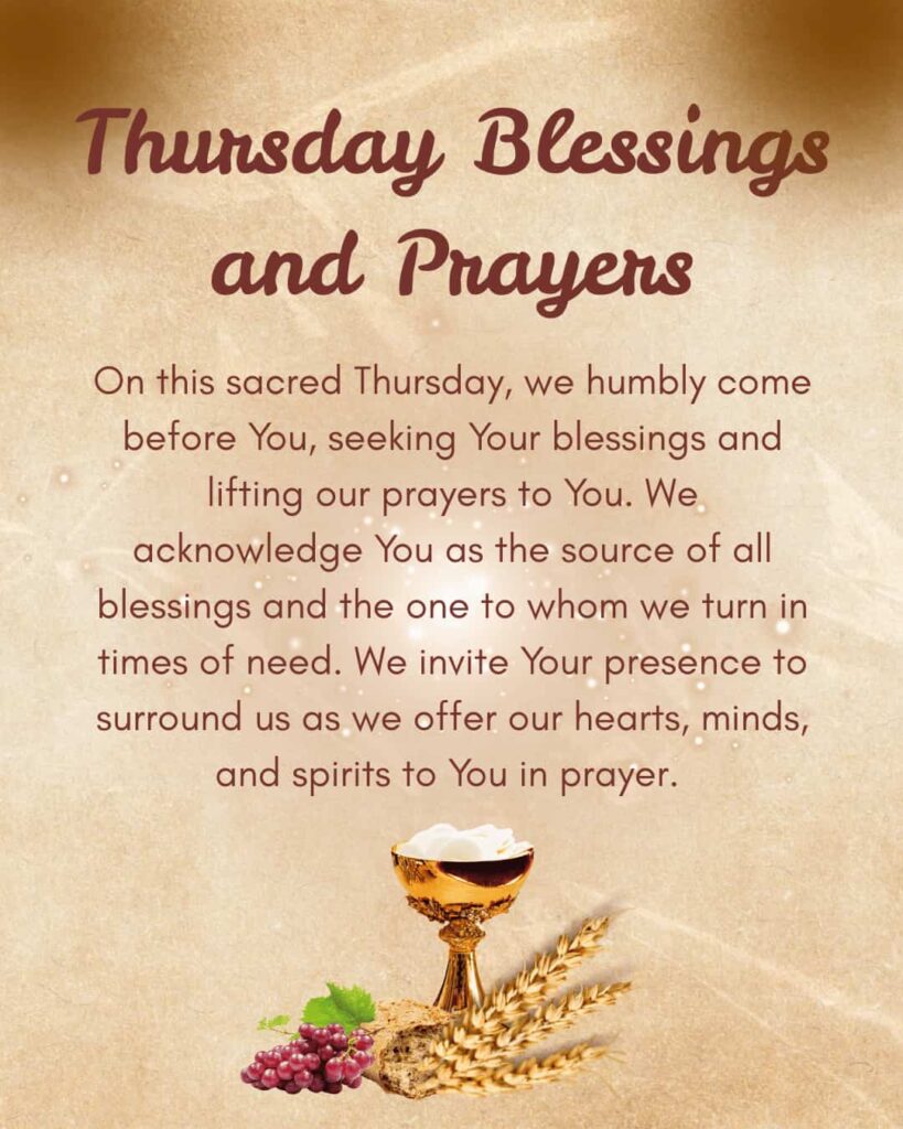 150+ Thursday Blessings and Prayers for God's Guidance & Joy