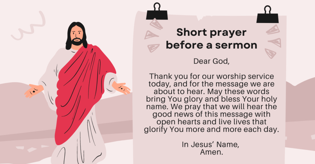 16 Short Opening Prayer Before a Sermon: Examples & Tips